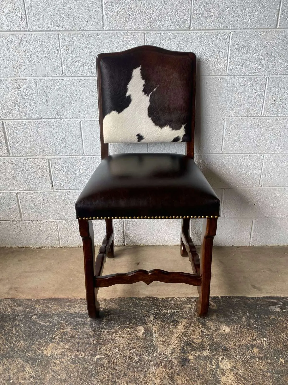 Modern Cowhide Dining Chair 2.0 - Brown + White - John Proffitt