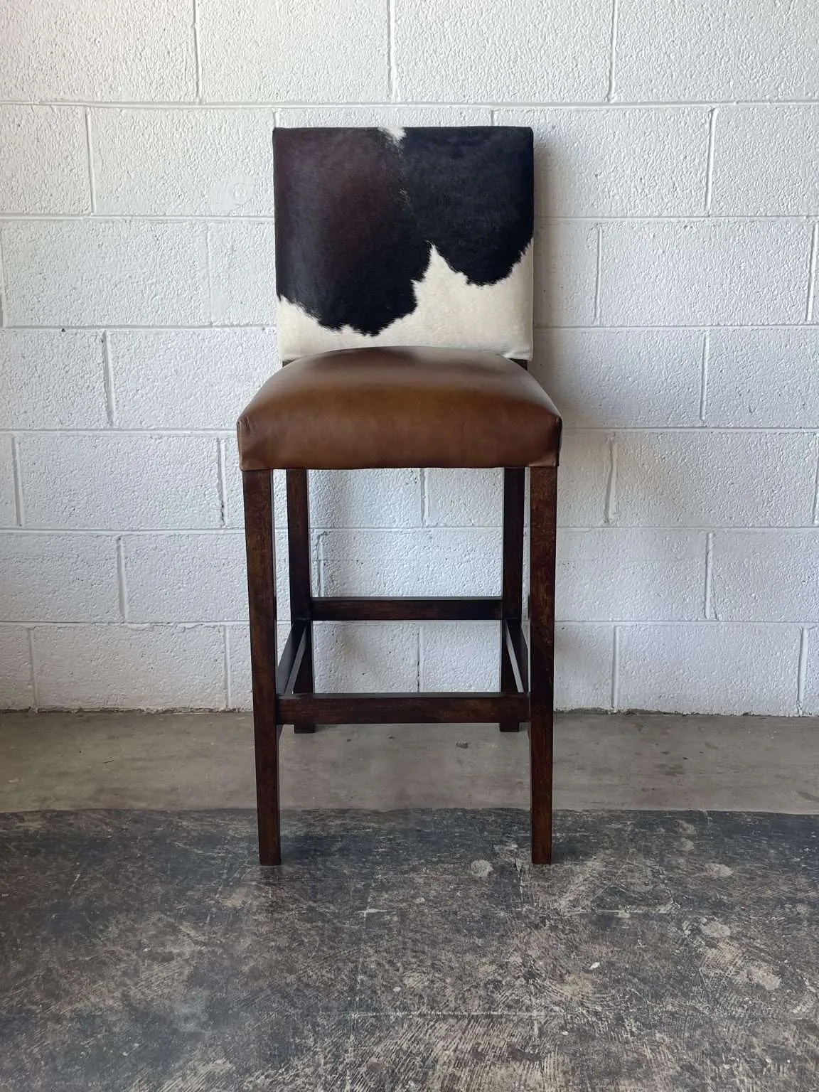 Modern Cowhide Counter Stool 26" with Back - John Proffitt